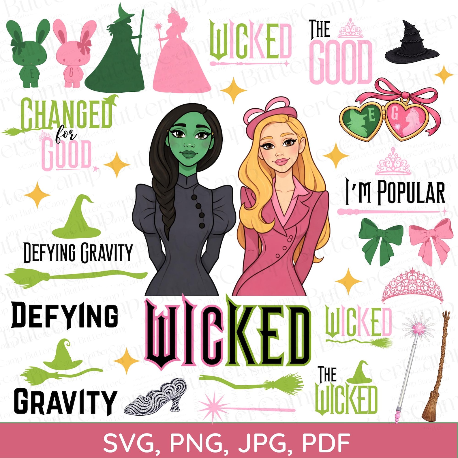 Mega Wicked Movie Png Bundle, Change for Good Svg, Wicked Vintage ...