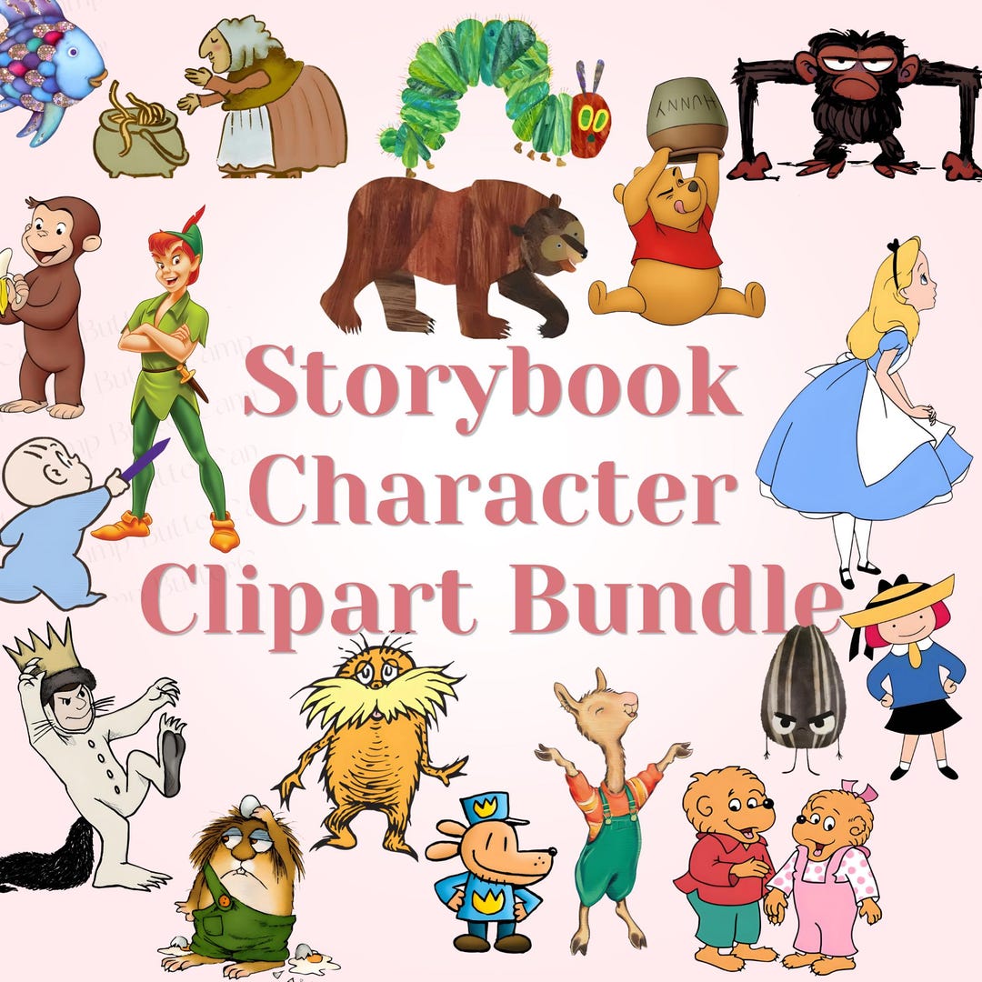 Kids Storybook Characters Bundle Images Children's Story Book PNG ...