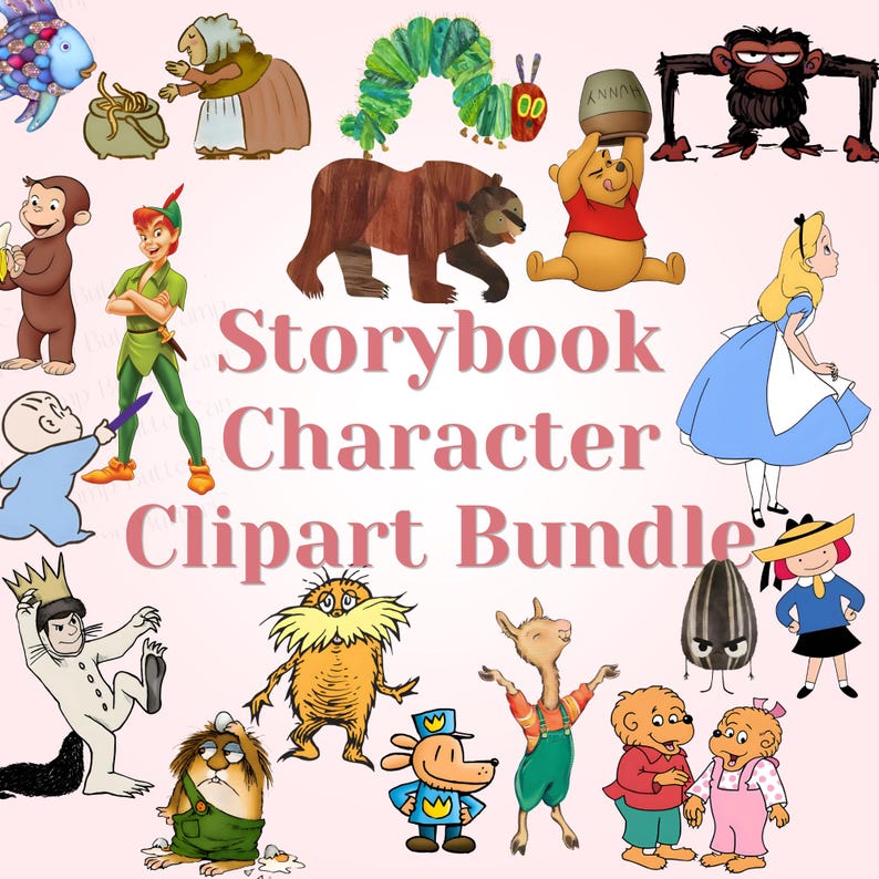 Kids Storybook Characters Bundle Images Children's Story Book PNG ...