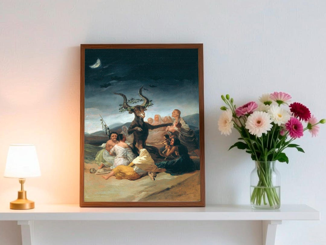 Goya Witches Sabbath Print | Gothic Dark Art Poster | Spanish ...