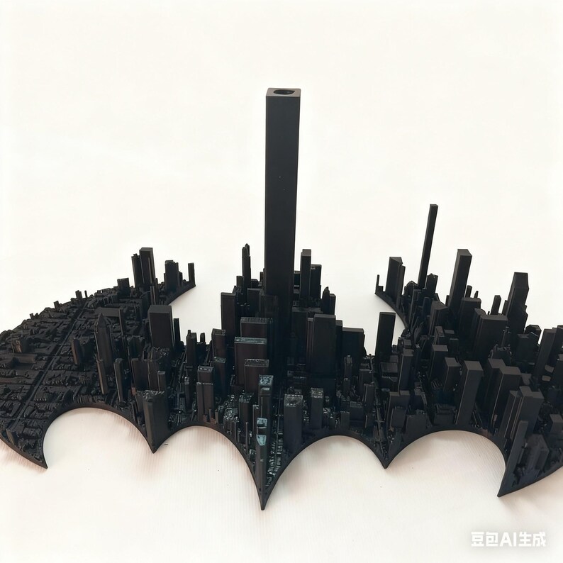 3D Batwing City Base Model – Aircraft Display Statue for Desk Decor and ...