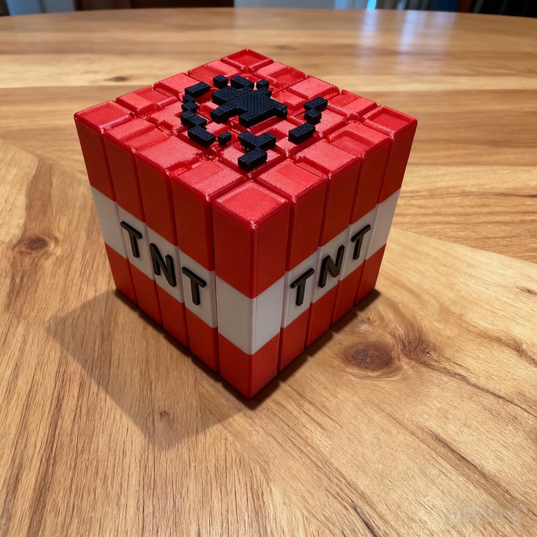 Transformable TNT Cube – 3D Printed Modular Block Toy & Desk Display ...