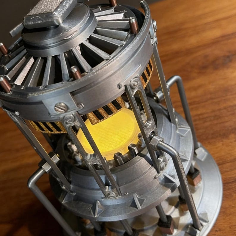 Mini Reactor Desk Model, 3D Printed LED Light Assembly Toy, Mechanical ...