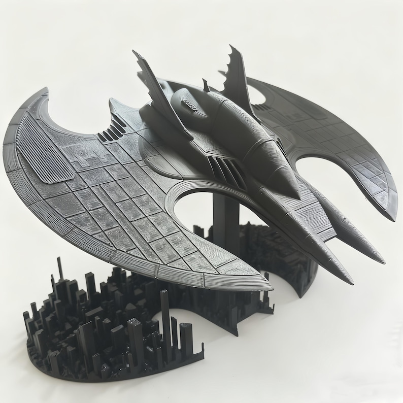 3D Batwing City Base Model – Aircraft Display Statue for Desk Decor and ...