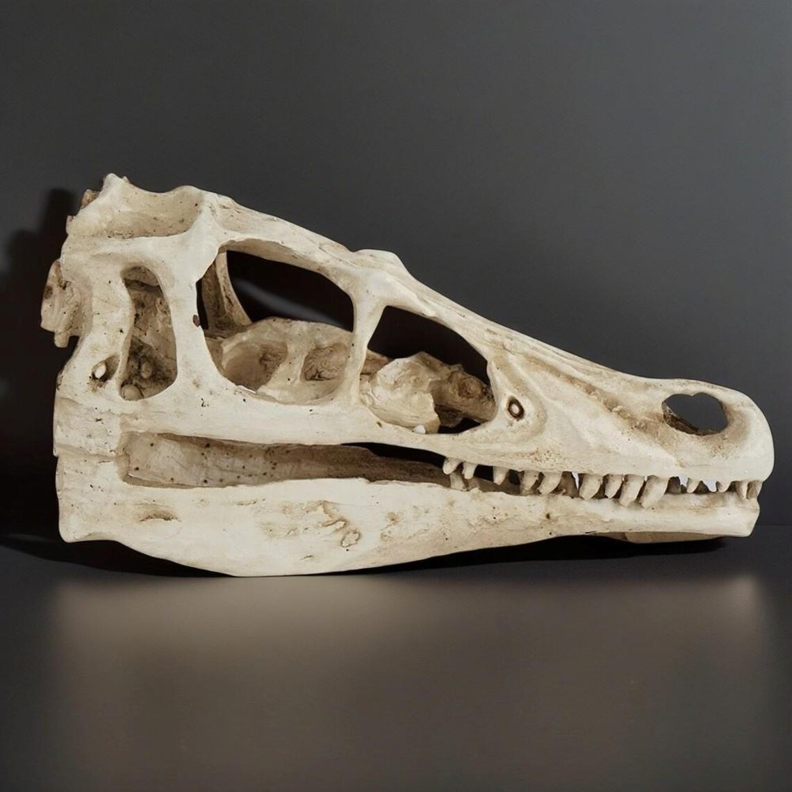 Handcrafted Resin Hadrosaur Skull – Realistic Faux Bone Dinosaur Skull ...