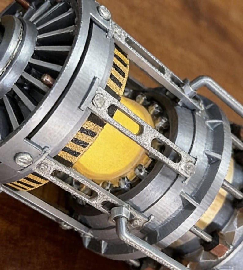 Mini Reactor Desk Model, 3D Printed LED Light Assembly Toy, Mechanical ...