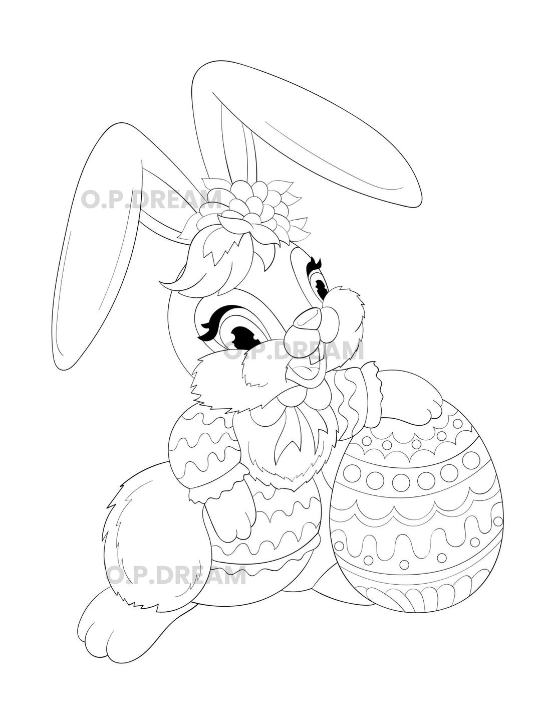 Easter Coloring Pages I Cute Bunny Printables for Kids & Toddlers I ...
