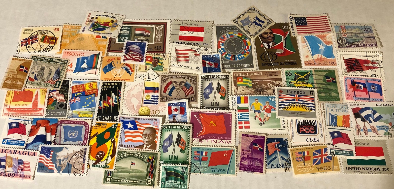 FLAG Postage Stamps Worldwide Postage Stamps Vintage Paper - Etsy