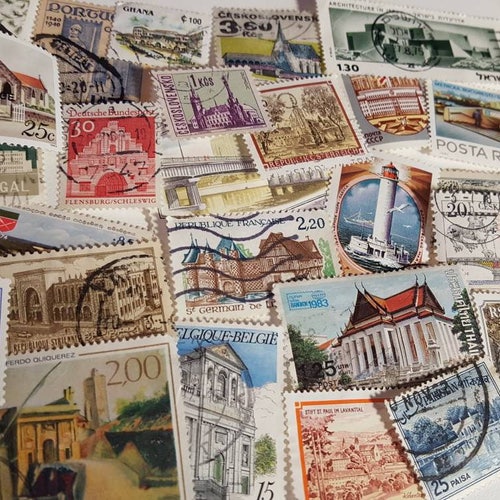 Architecture Stamps Houses Castles Buildings & Monuments | Etsy