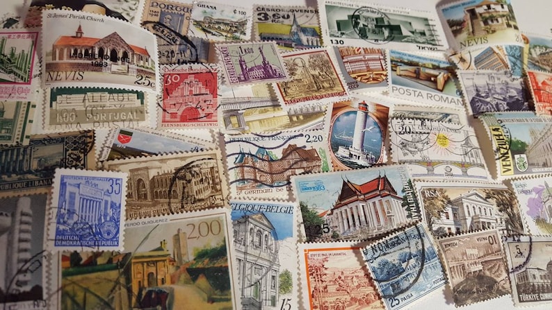 Architecture Stamps Houses Castles Buildings & Monuments - Etsy