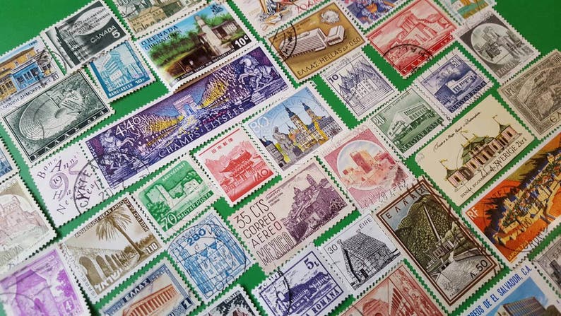 Architecture Stamps Houses Castles Buildings & Monuments - Etsy