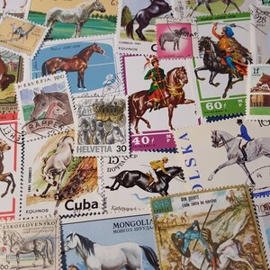 Horse Postage Stamps Worldwide Postage Stamps, Vintage Paper Ephemera ...