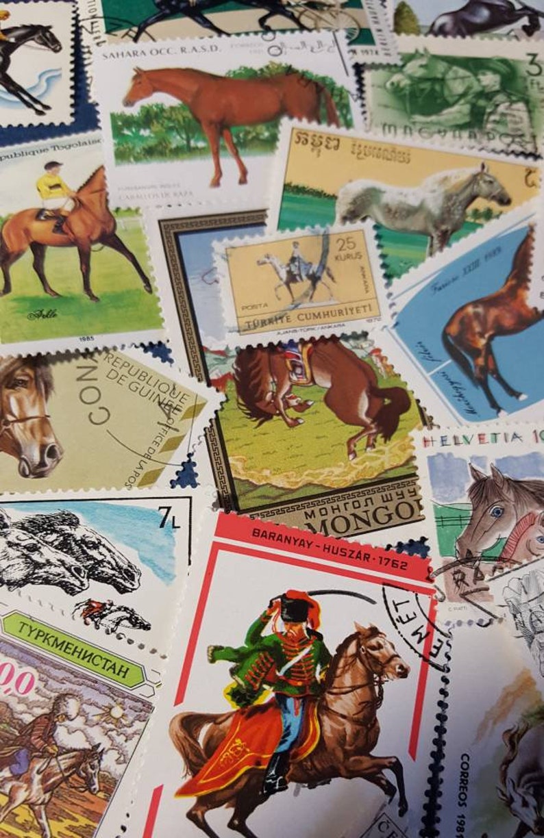 Horse Postage Stamps Worldwide Postage Stamps Vintage Paper | Etsy