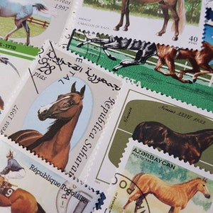 Horse Postage Stamps Worldwide Postage Stamps, Vintage Paper Ephemera ...