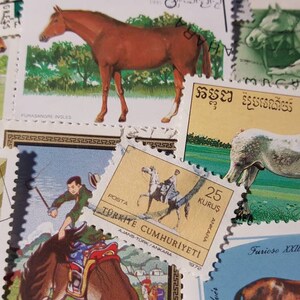 Horse Postage Stamps Worldwide Postage Stamps, Vintage Paper Ephemera ...