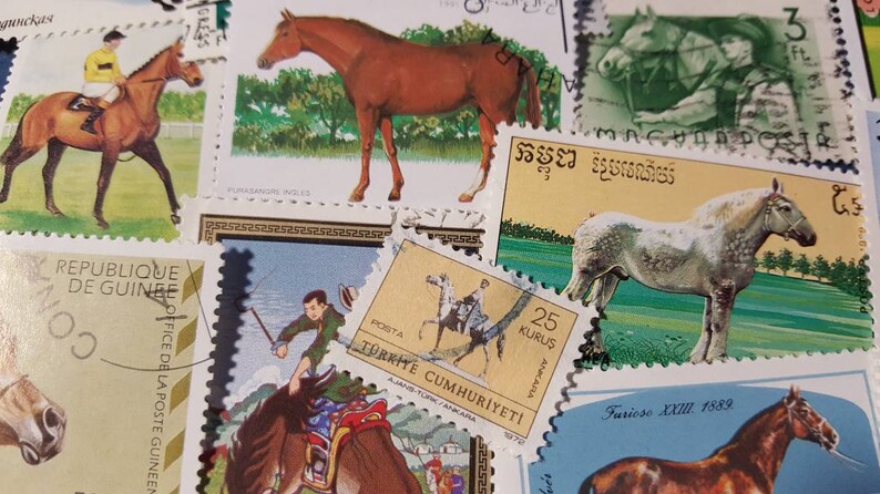 Horse Postage Stamps Worldwide Postage Stamps Vintage Paper | Etsy