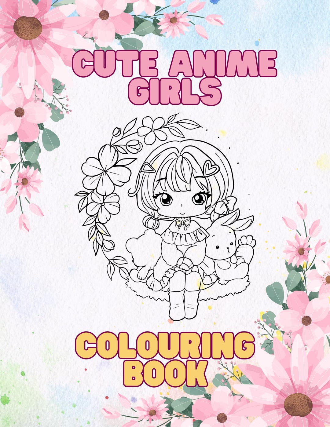 Cute Anime Girls Colouring Book - Etsy
