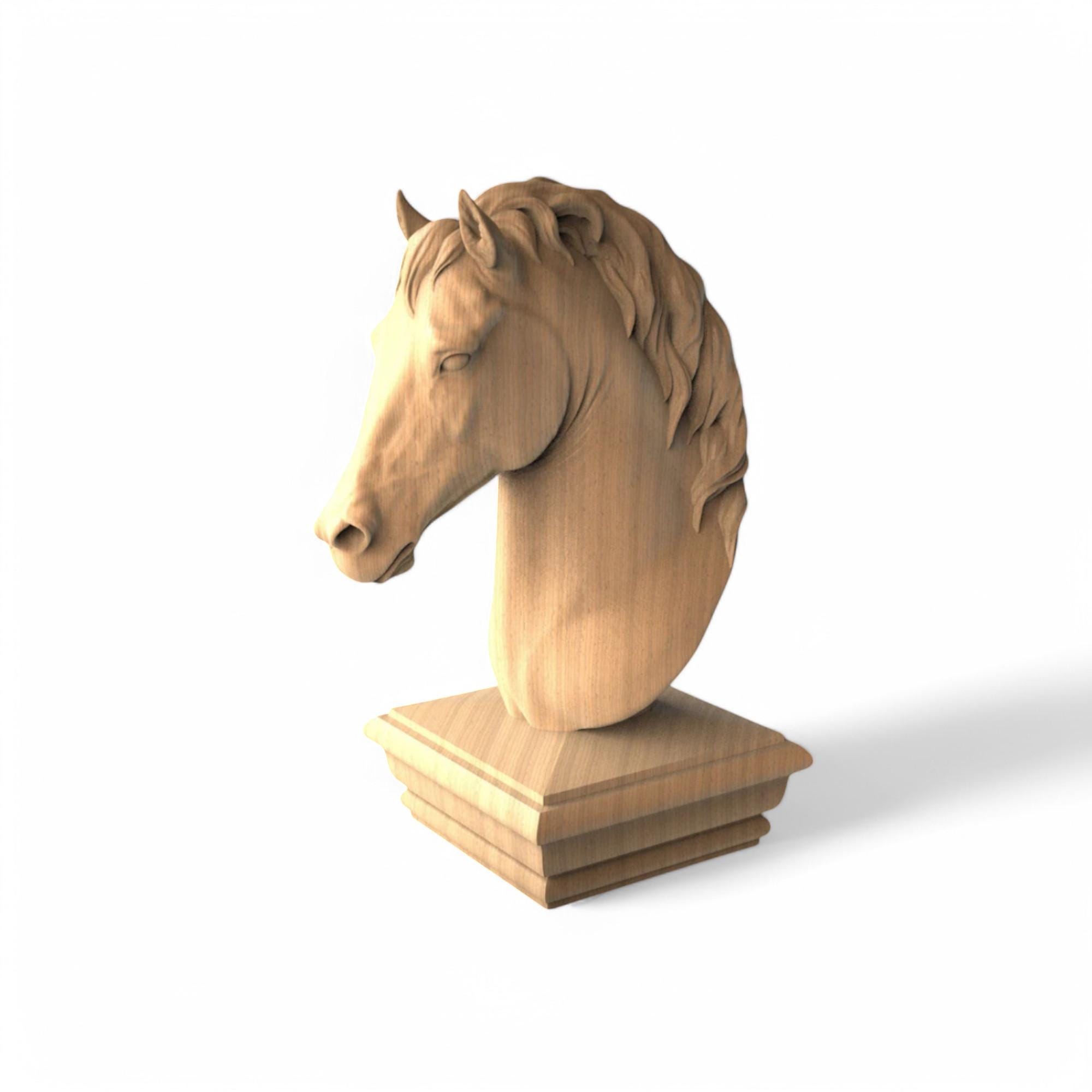 Carved Wooden Horse Head - Gatepost or Bedpost Topper - Etsy