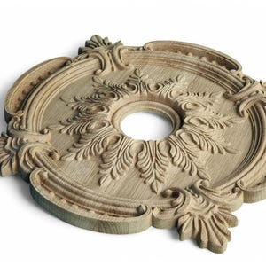 Carved Wood Rosette: Classic Ceiling Medallion With Ornate Design - Etsy