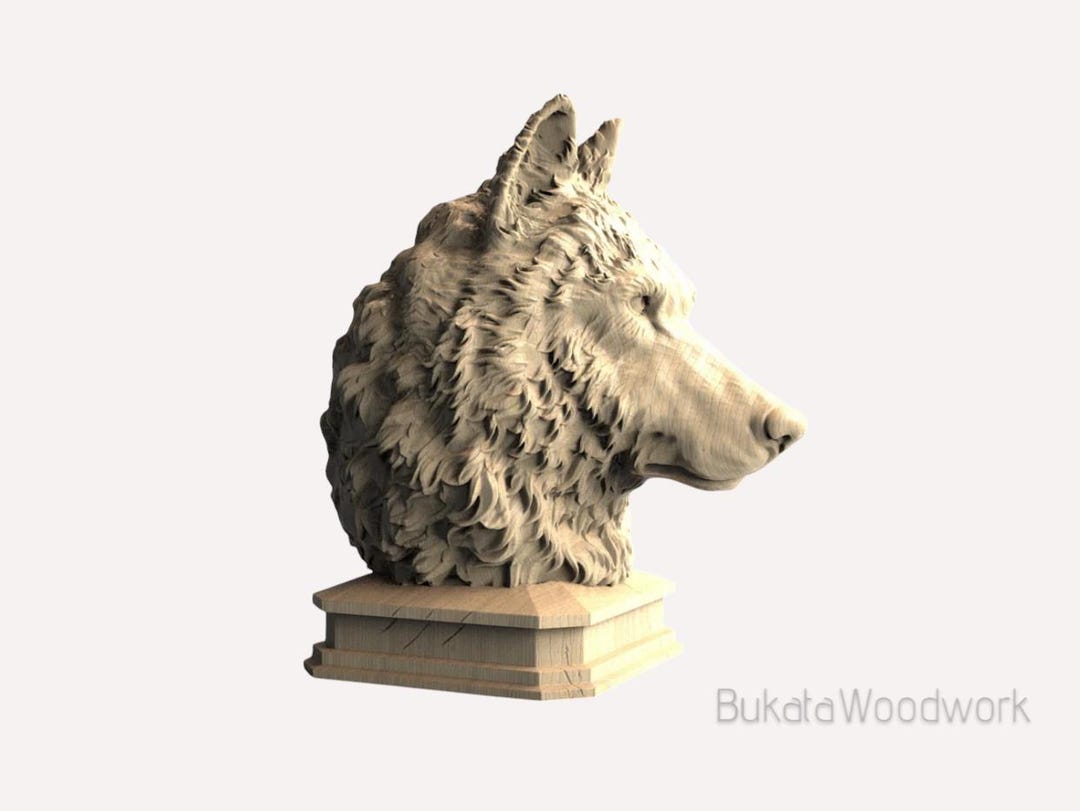 Wooden Wolf Statue Cap, Wolf Finial Bed Post, Wolf Wooden Finial for ...