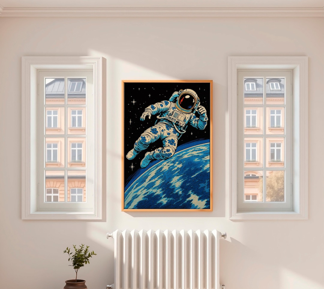 Astronaut Giclée Art Print – Space Wall Poster, Cosmic Sci-fi Home ...