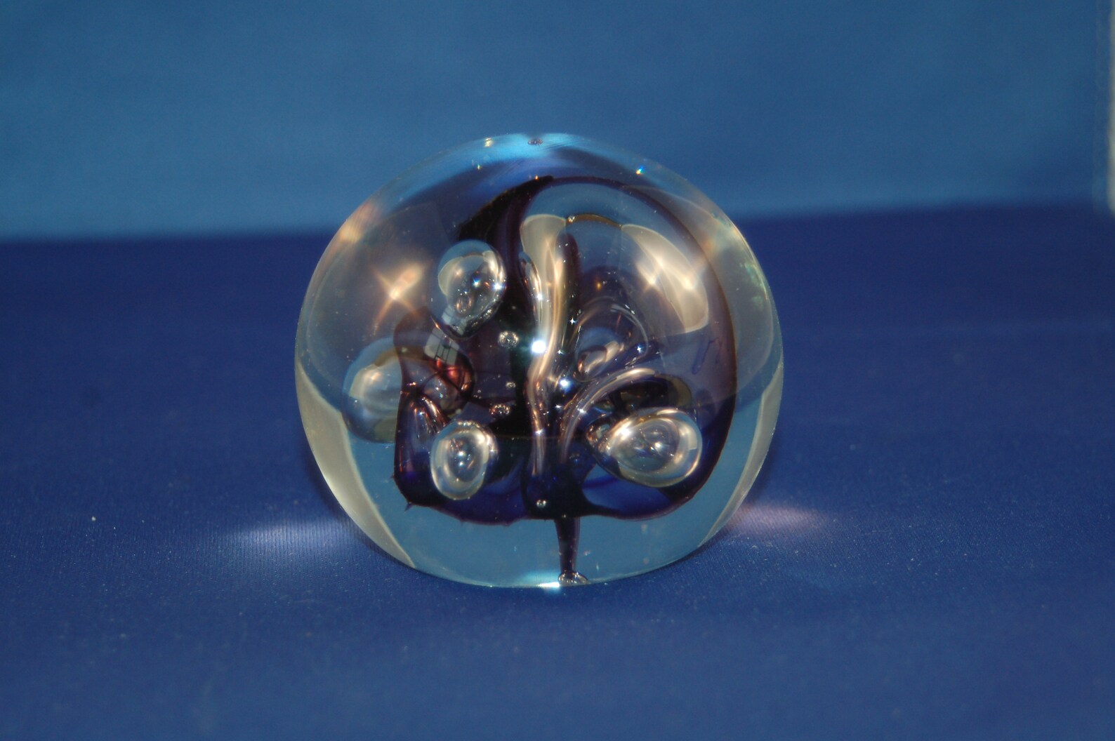 Rollin Karg Art Glass Signed Paperweight With Dancing - Etsy