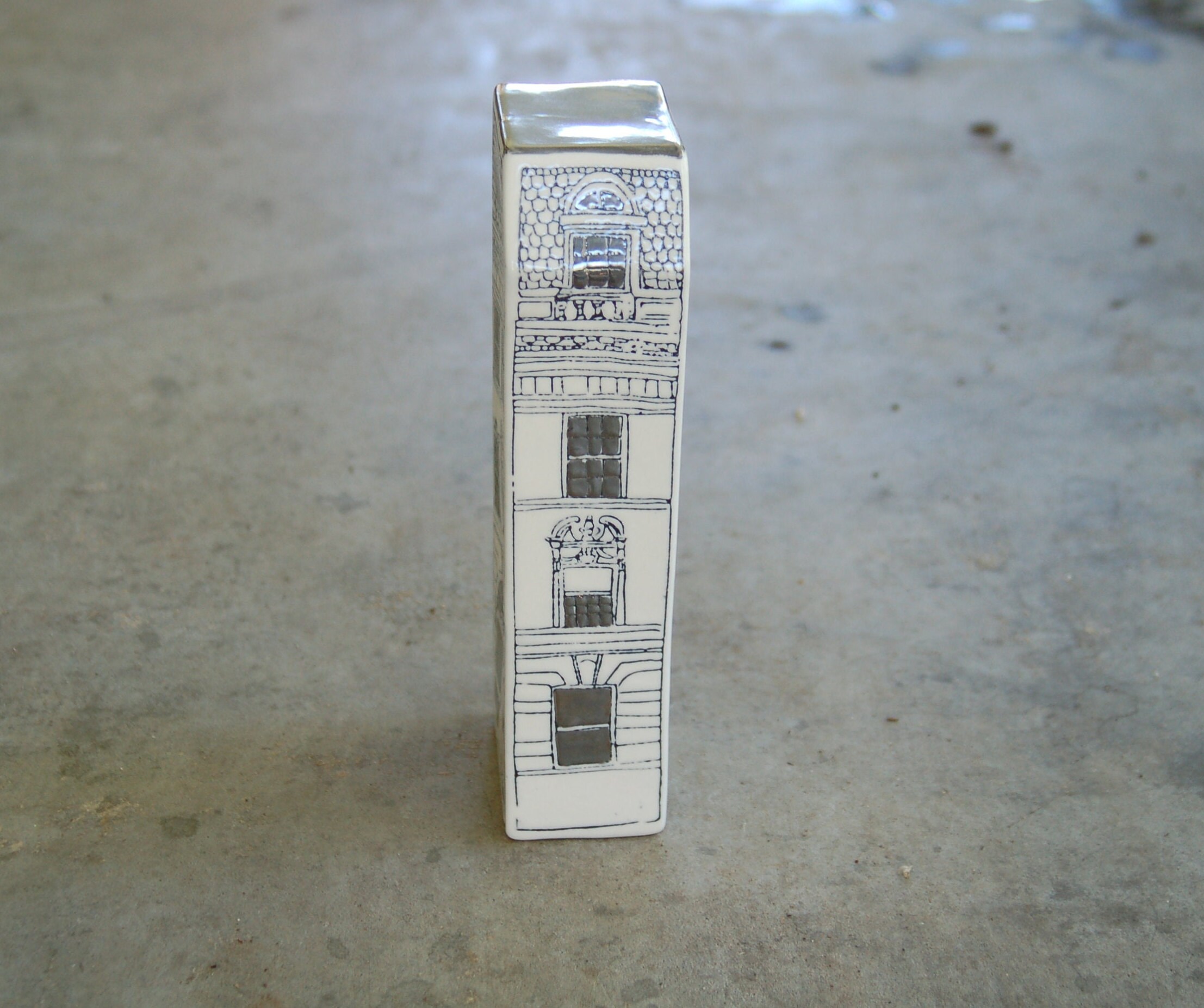 HTF Molly Hatch Anthropologie Rare Town, City, Village Tall Square ...