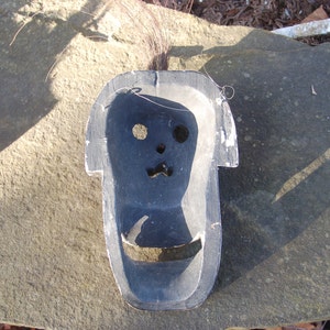 Hand Carved Folk Art Wood Painted Laughing Skull Mask Day of - Etsy