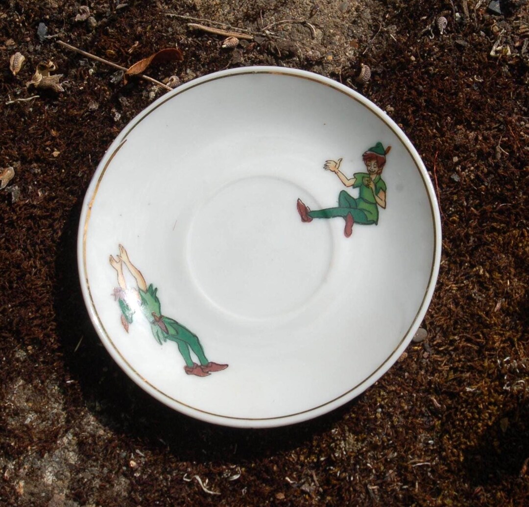 Disney 1950s Marx Japan 3" Ceramic Peter Pan Saucer, Marx "peter Pan ...