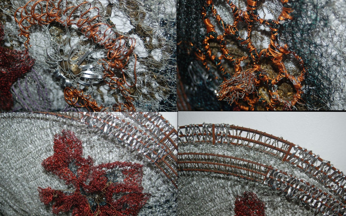 Beautiful Early Abstract Crocheted Wire Work by Portland - Etsy