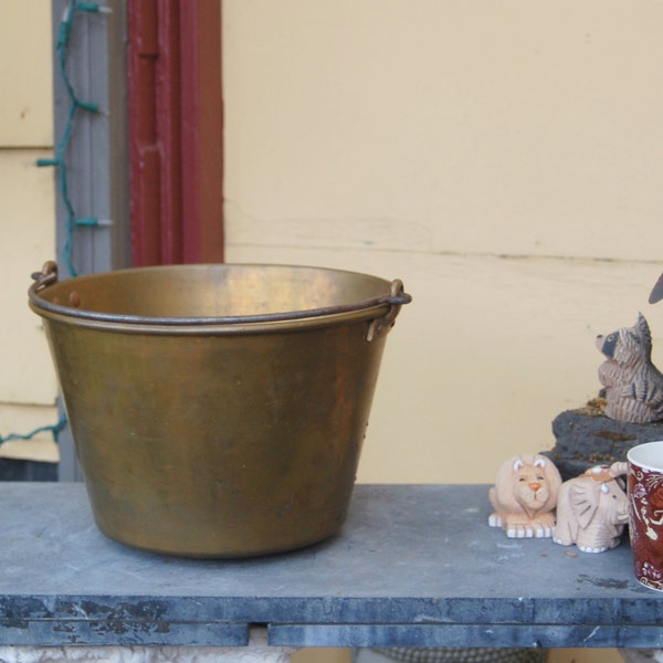 Antique Brass Bucket - Etsy