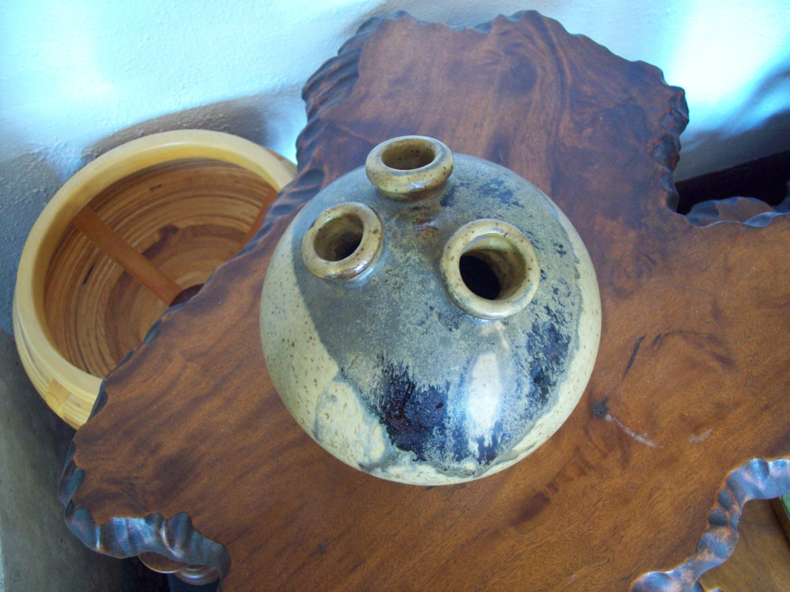 Sculptural Multi-spouted Weed Pot With Variegated Drip Glaze | Etsy