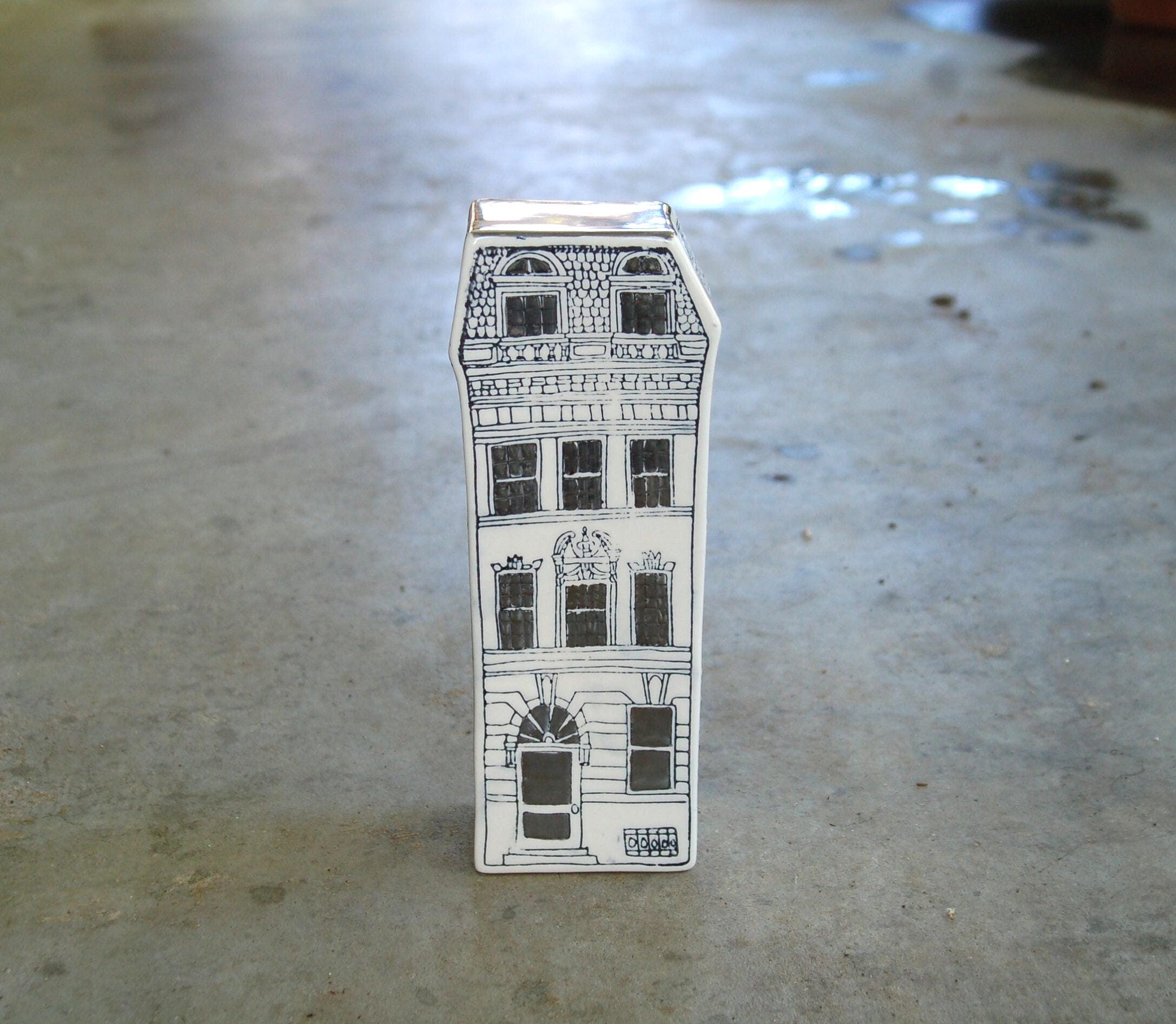 HTF Molly Hatch Anthropologie Rare Town, City, Village Tall Square ...