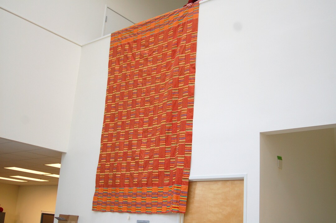 Vtg Brilliant Ashanti Ghana Kente Strip Hand-woven African Textile 124 ...