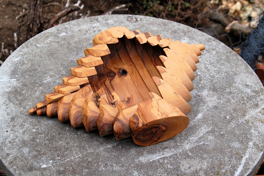 Stunning Bandsaw Artisan Telescoping Wood Folding Collapsing Freeform ...
