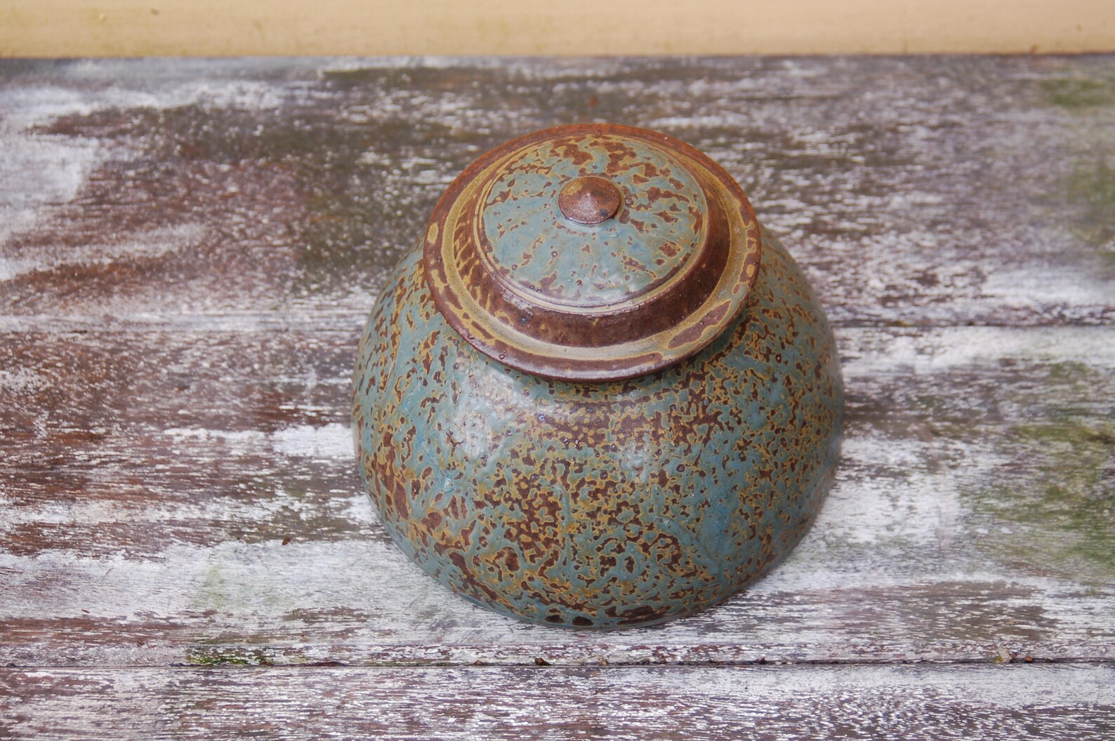 Lovely John Glick Plum Tree Pottery Lidded Stoneware Studio | Etsy