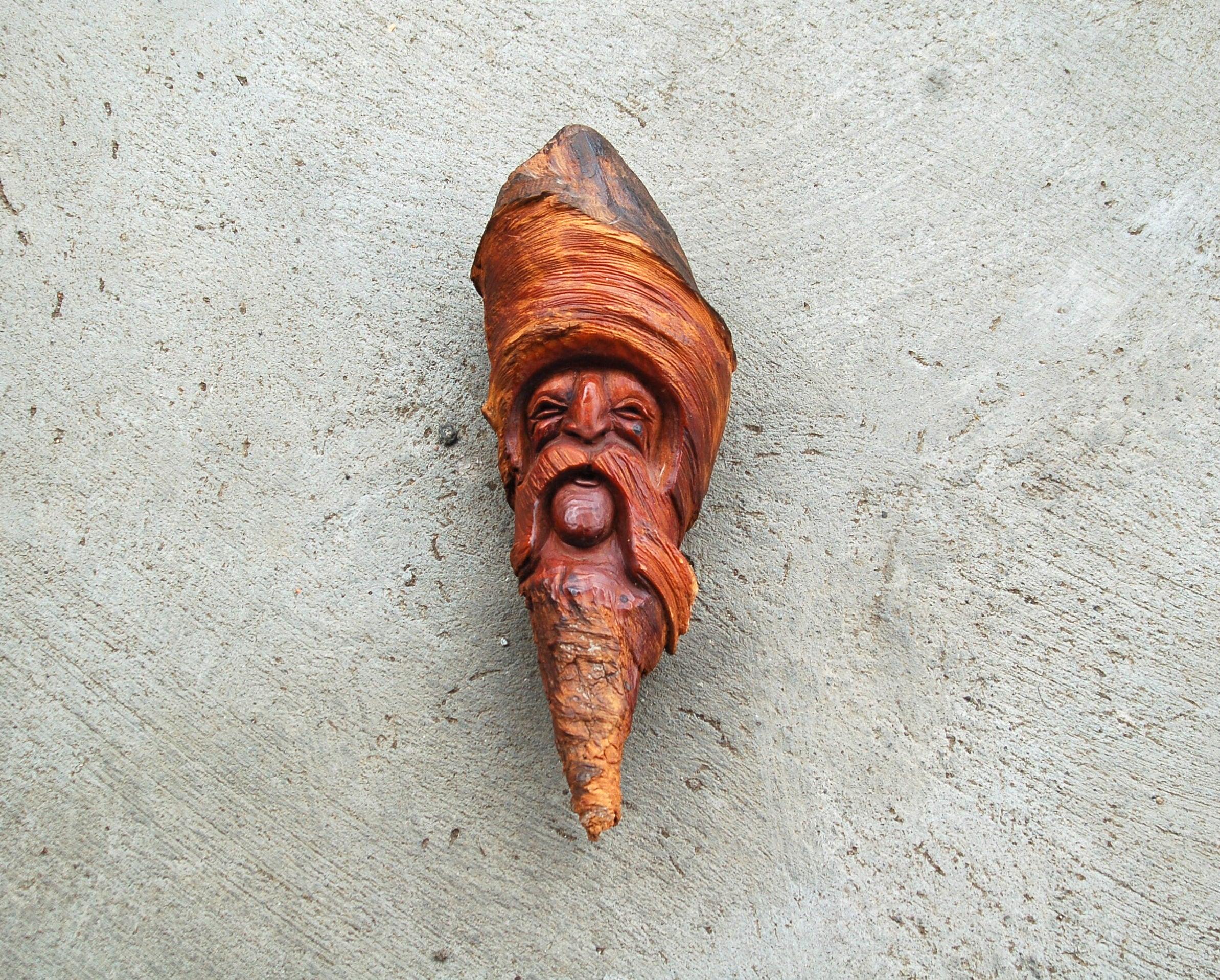 Large Wonderful Wells 17" * 7" * 5" Forest Tree Spirit Wizard Wood ...