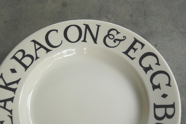 Pair Emma Bridgewater Toast and Marmalade 10 1/2" Plates Bacon and Egg ...