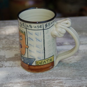 Tom Edwards Pottery "the Boss From Hell" Porcelain Art Pottery Mug ...