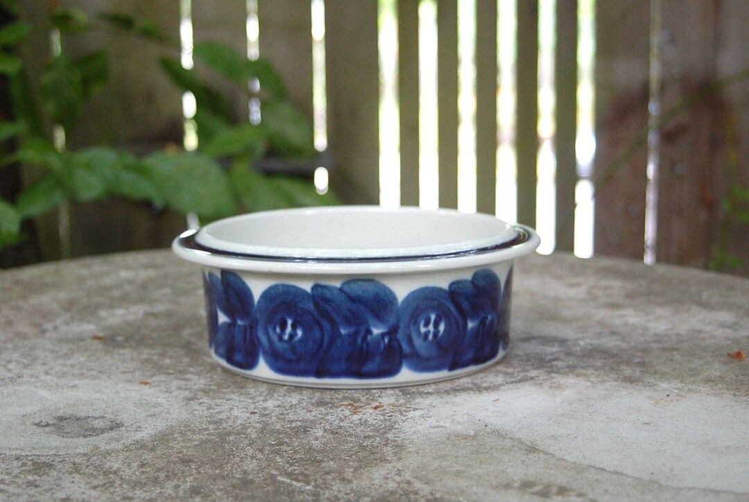 Arabia Finland Ulla Procope Anemone Blue 7" Round Serving Bowl ~ 1960's ...