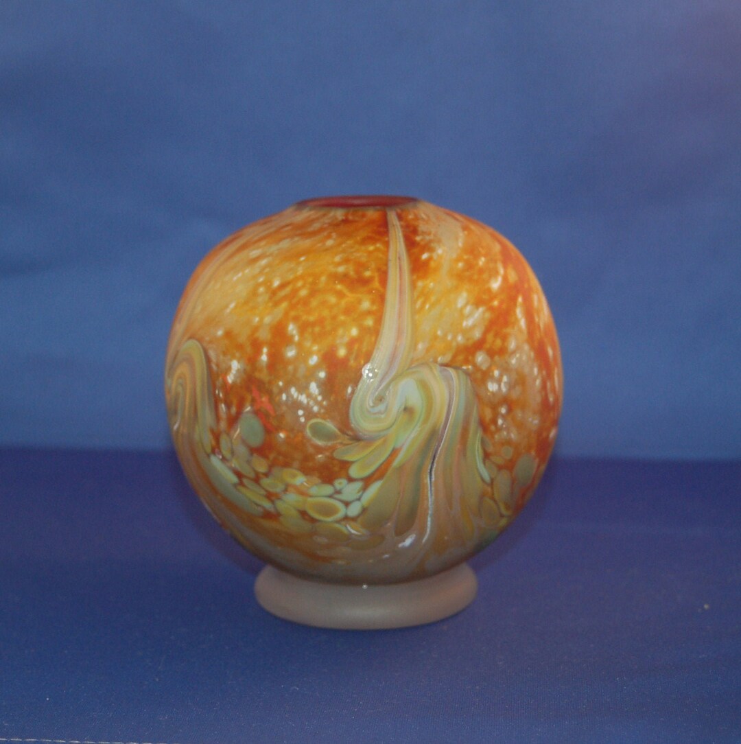 Mark Woodham ~ One Eared Cow Glass Studio ~ Stunning Art Glass Globe ...