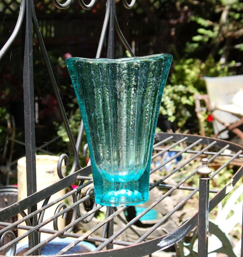 Rare Fire & Light Recycled Signed Art Glass Vase Fire and - Etsy