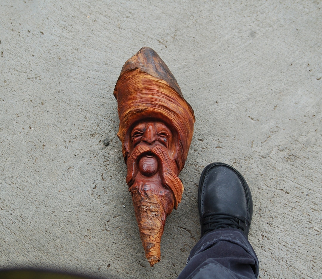 Large Wonderful Wells 17" * 7" * 5" Forest Tree Spirit Wizard Wood ...