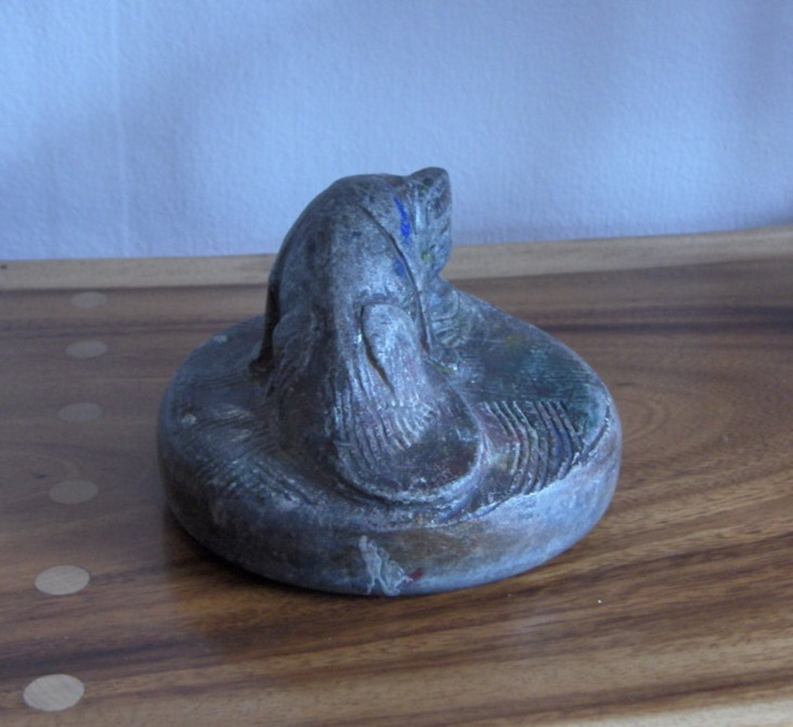Antique Folk Art Hand Carved Granite / Stone Beaver Spirit Totem - Etsy