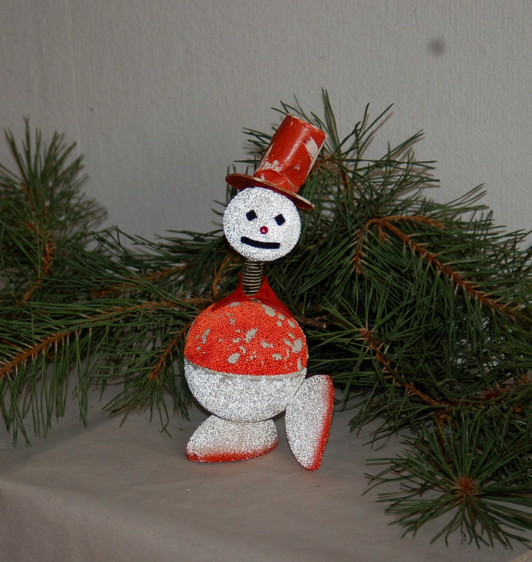 Antique 1920's-30's Christmas Display Bobblehead Snowman German Candy ...