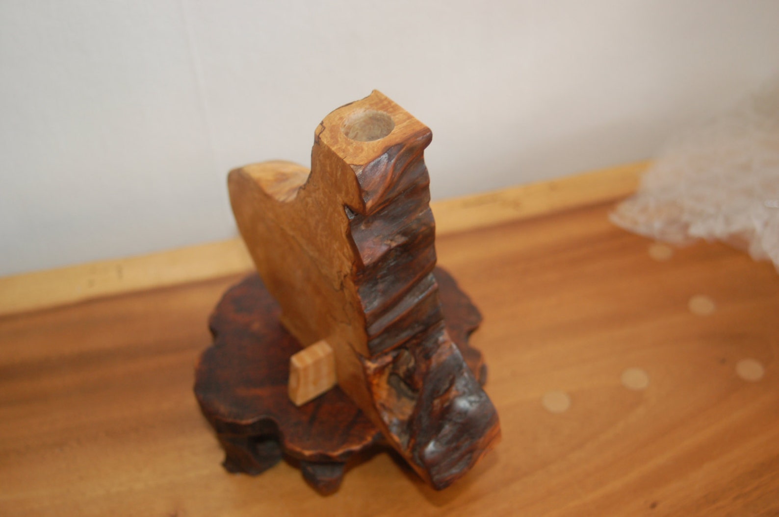 Artist Crafted, Organic Live Edge Cross Section Burl W/ Gorgeous Grain ...