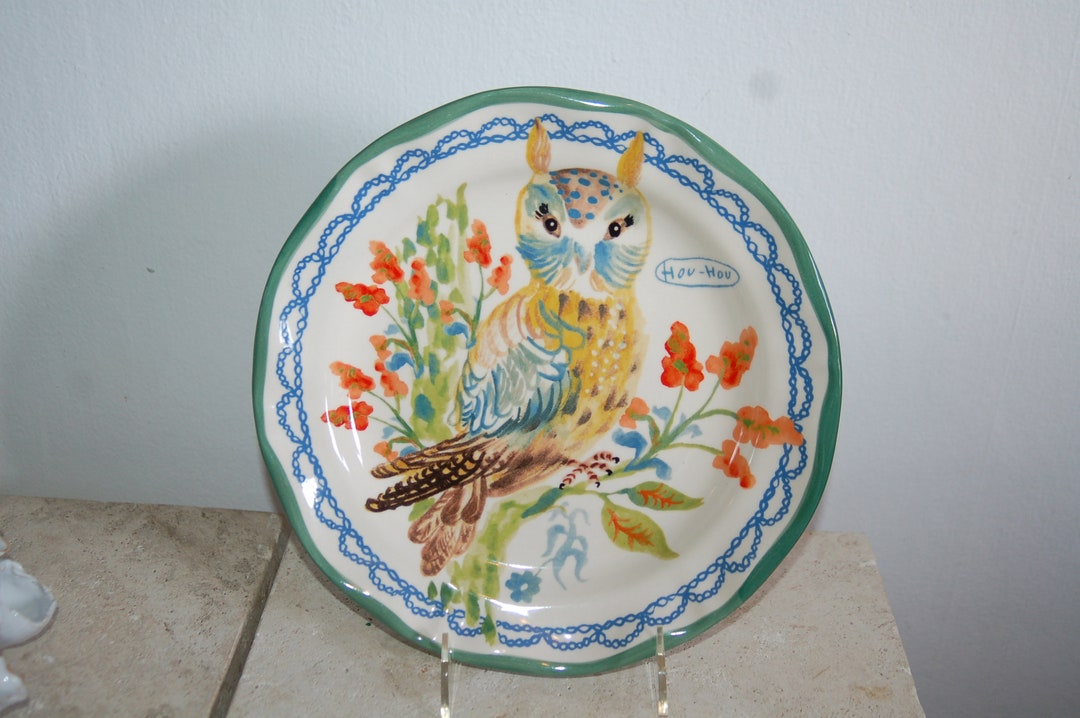 Rare Anthropomorphic Nathalie Lete Art Pottery Light Hou Hou Owl Themed ...