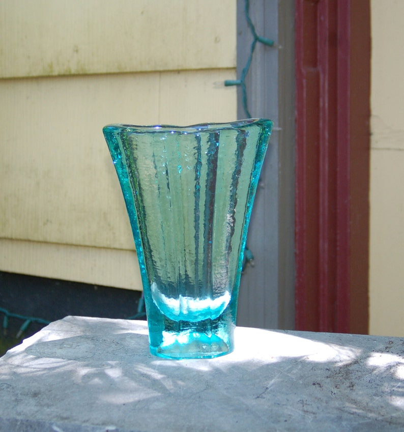 Rare Fire & Light Recycled Signed Art Glass Aurora Vase Fire - Etsy