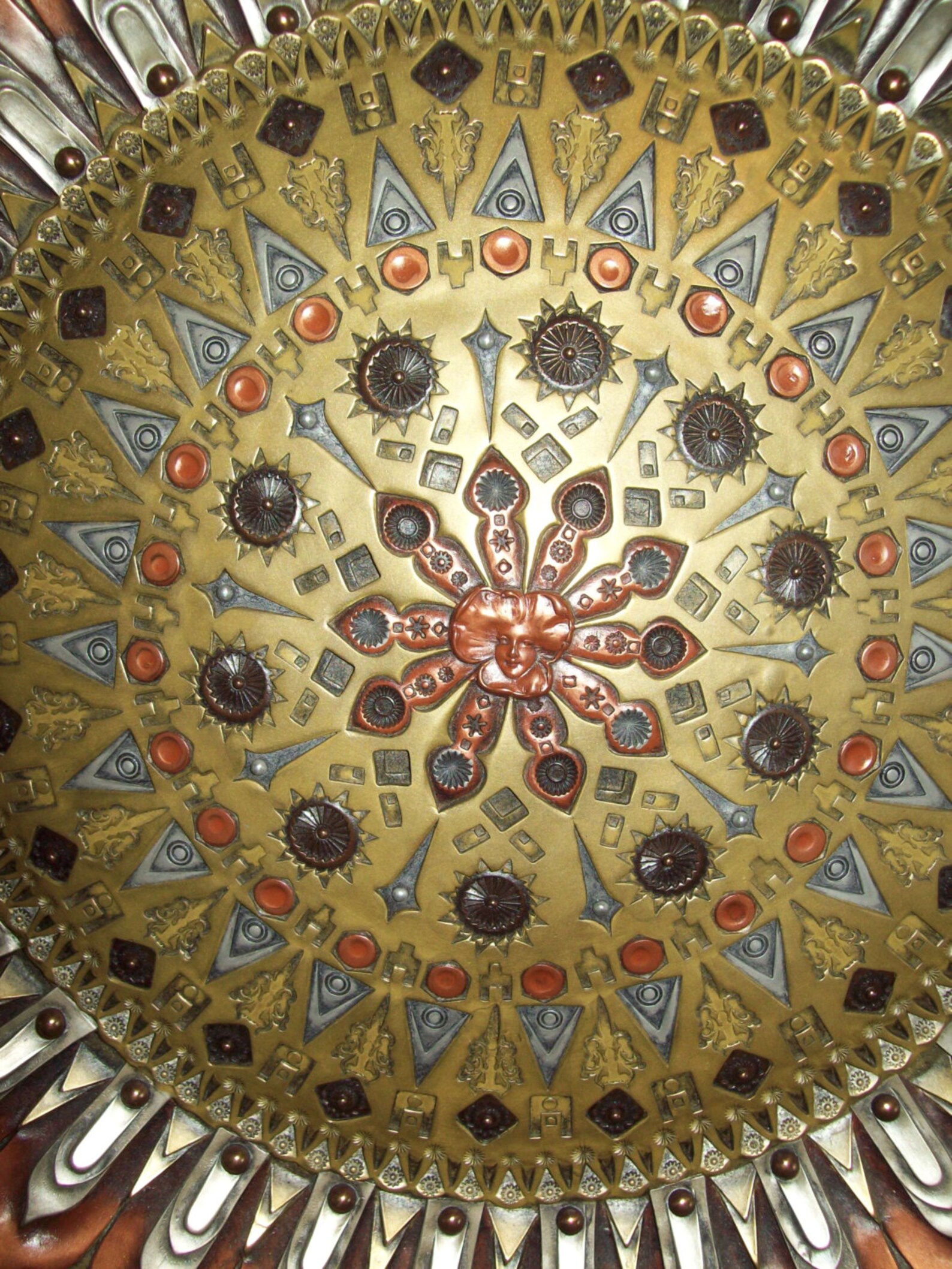 Giovanni Schoeman 1975 Cold Cast Bronze Abstract Sunflower / Face ...