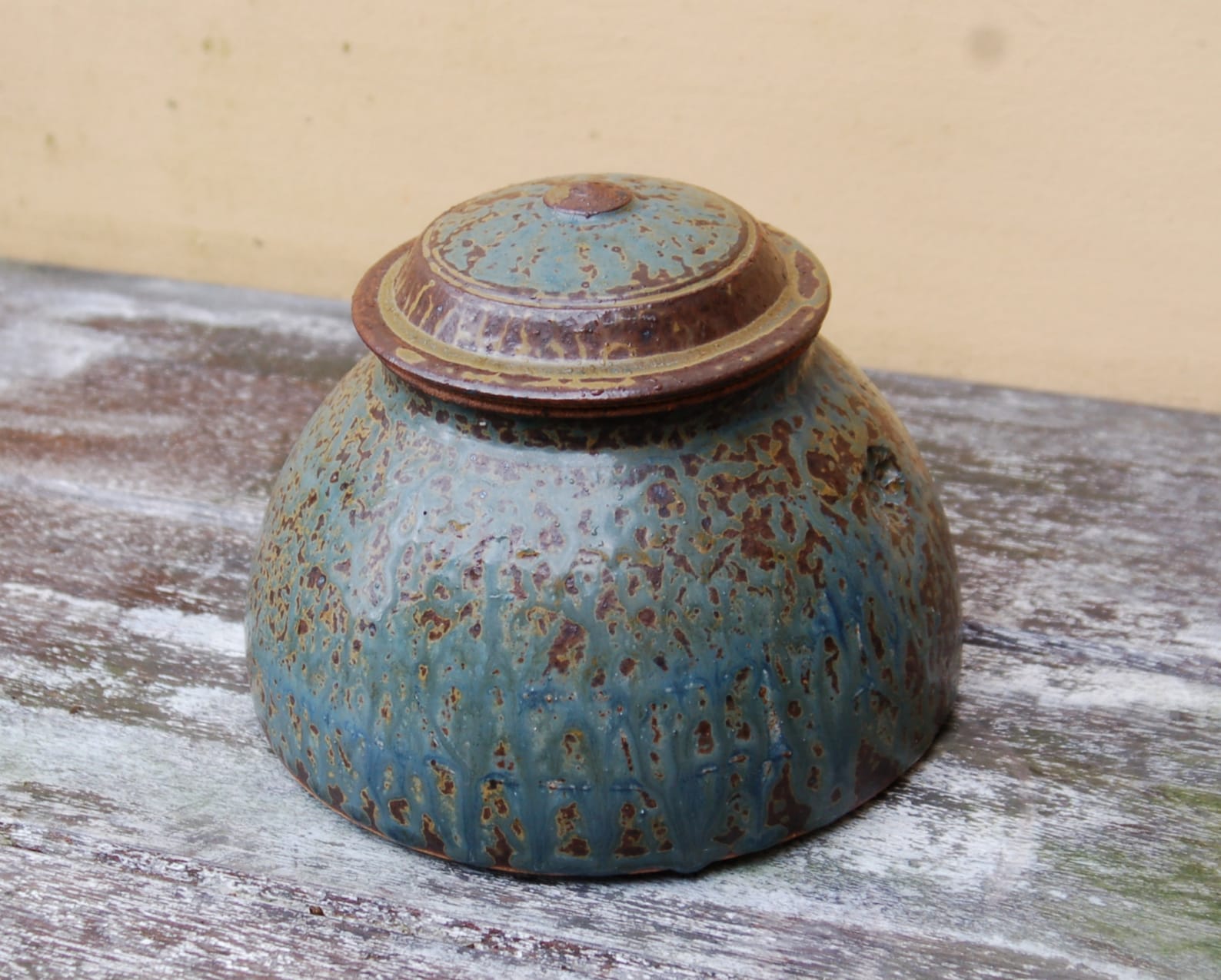 Lovely John Glick Plum Tree Pottery Lidded Stoneware Studio | Etsy